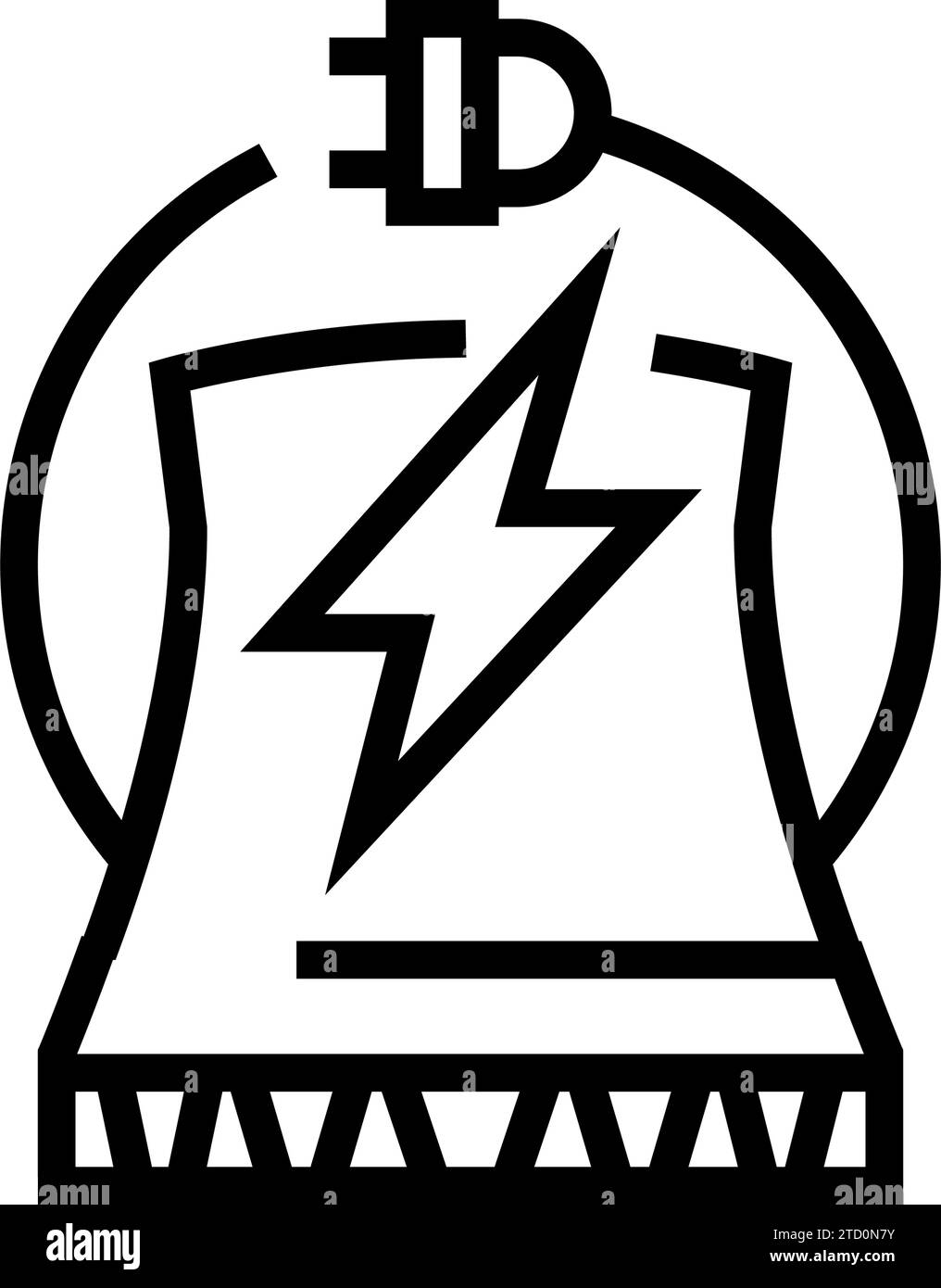 electricity nuclear energy line icon vector illustration Stock Vector Image & Art - Alamy