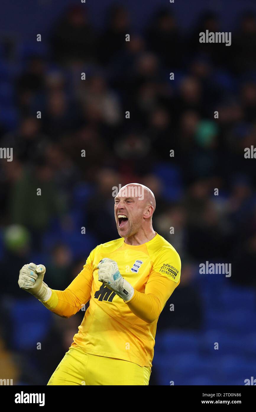 John Ruddy , the goalkeeper of Birmingham City celebrates. EFL Skybet ...