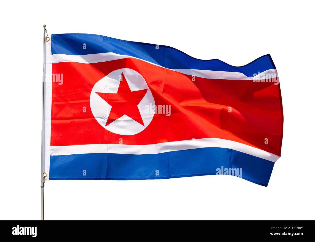 Waving Flag of Nord Korea Stock Photo - Alamy