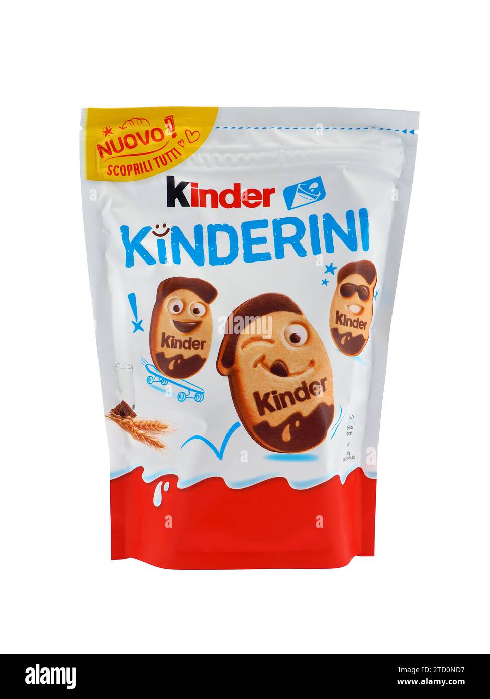 ROME, ITALY - NOVEMBER 18, 2023. Kinder Kinderini biscuits isolated on ...