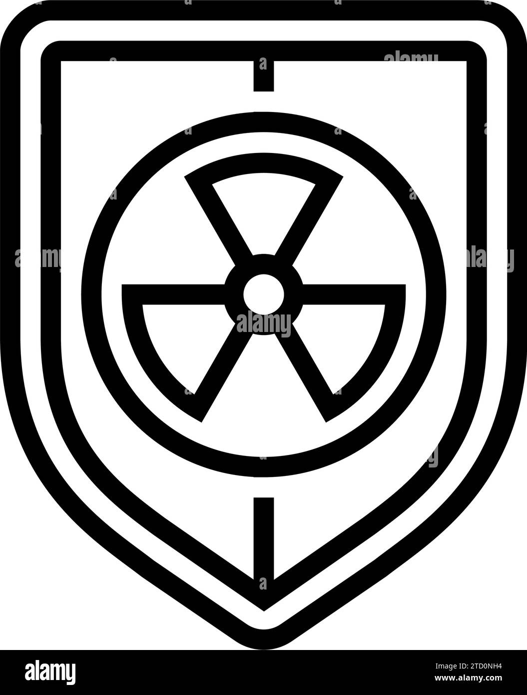 security nuclear energy line icon vector illustration Stock Vector ...