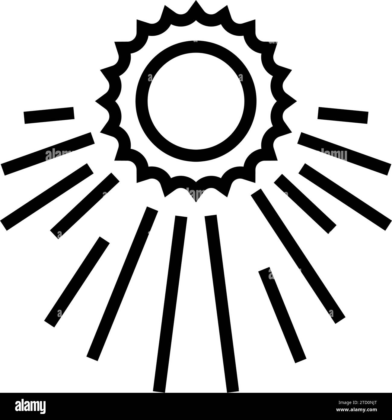 sun rays solar panel line icon vector illustration Stock Vector Image ...