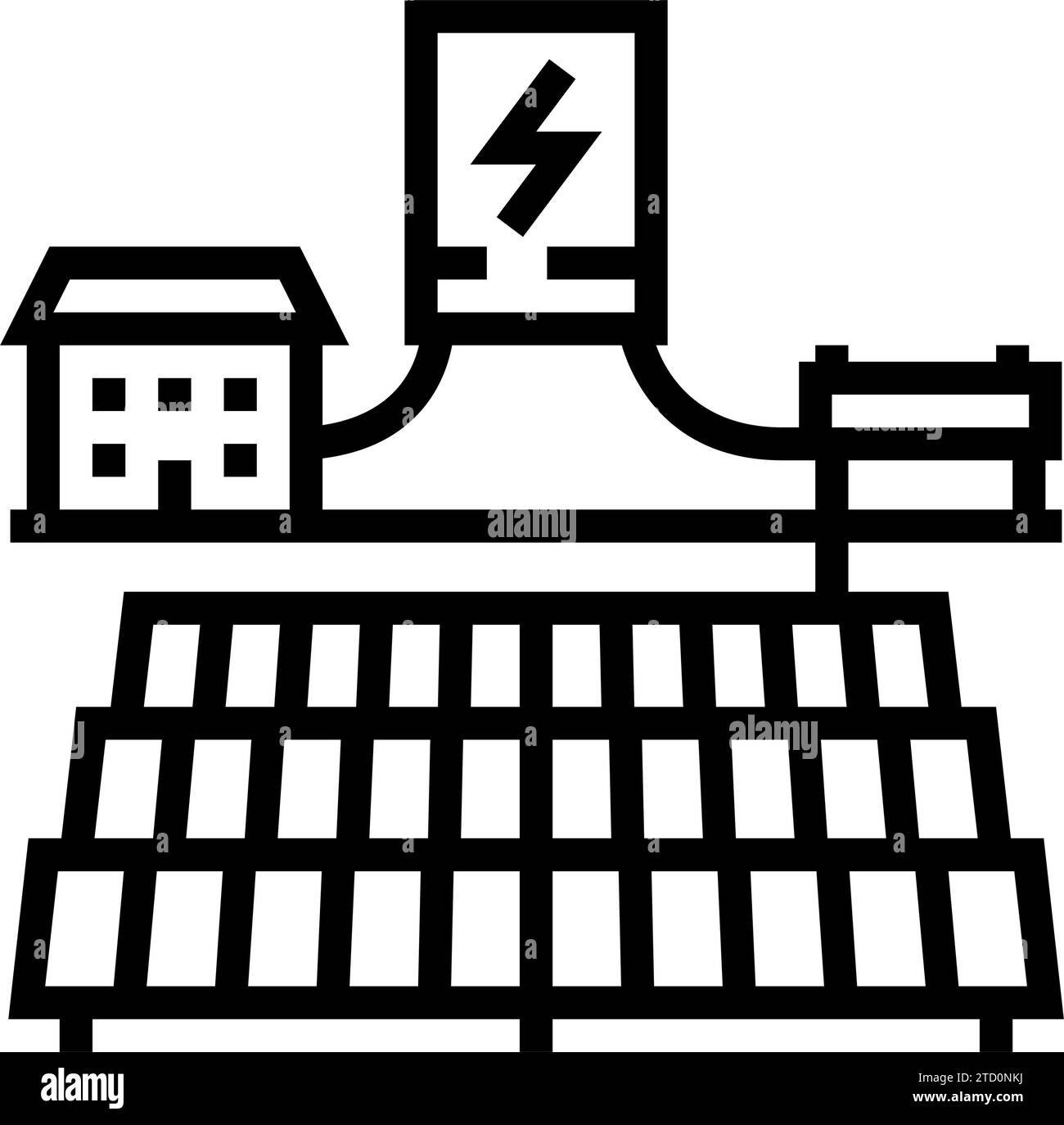 Off grid solar system Cut Out Stock Images & Pictures - Alamy