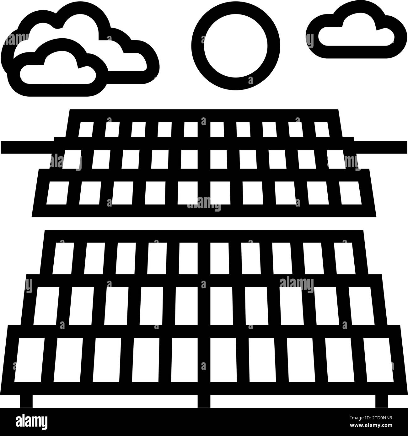 farm solar panel line icon vector illustration Stock Vector Image & Art ...