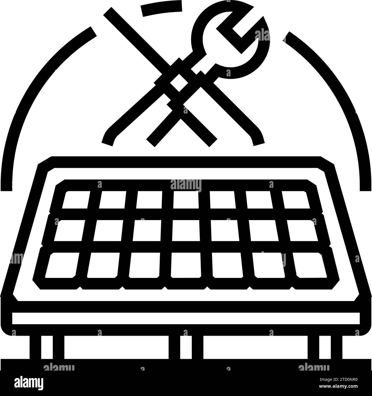 maintenance solar panel line icon vector illustration Stock Vector ...