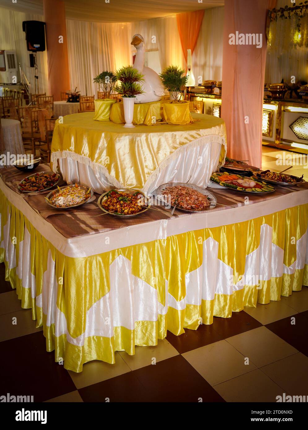 Event make happy in our life catering food and stage decoration Stock ...