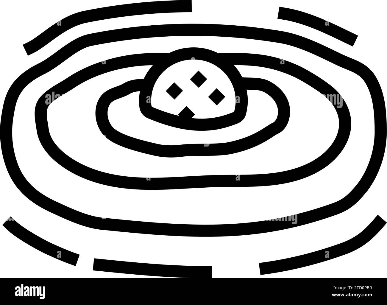 gravity waves space exploration line icon vector illustration Stock ...
