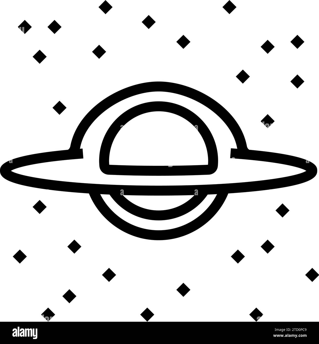 black hole space exploration line icon vector illustration Stock Vector ...