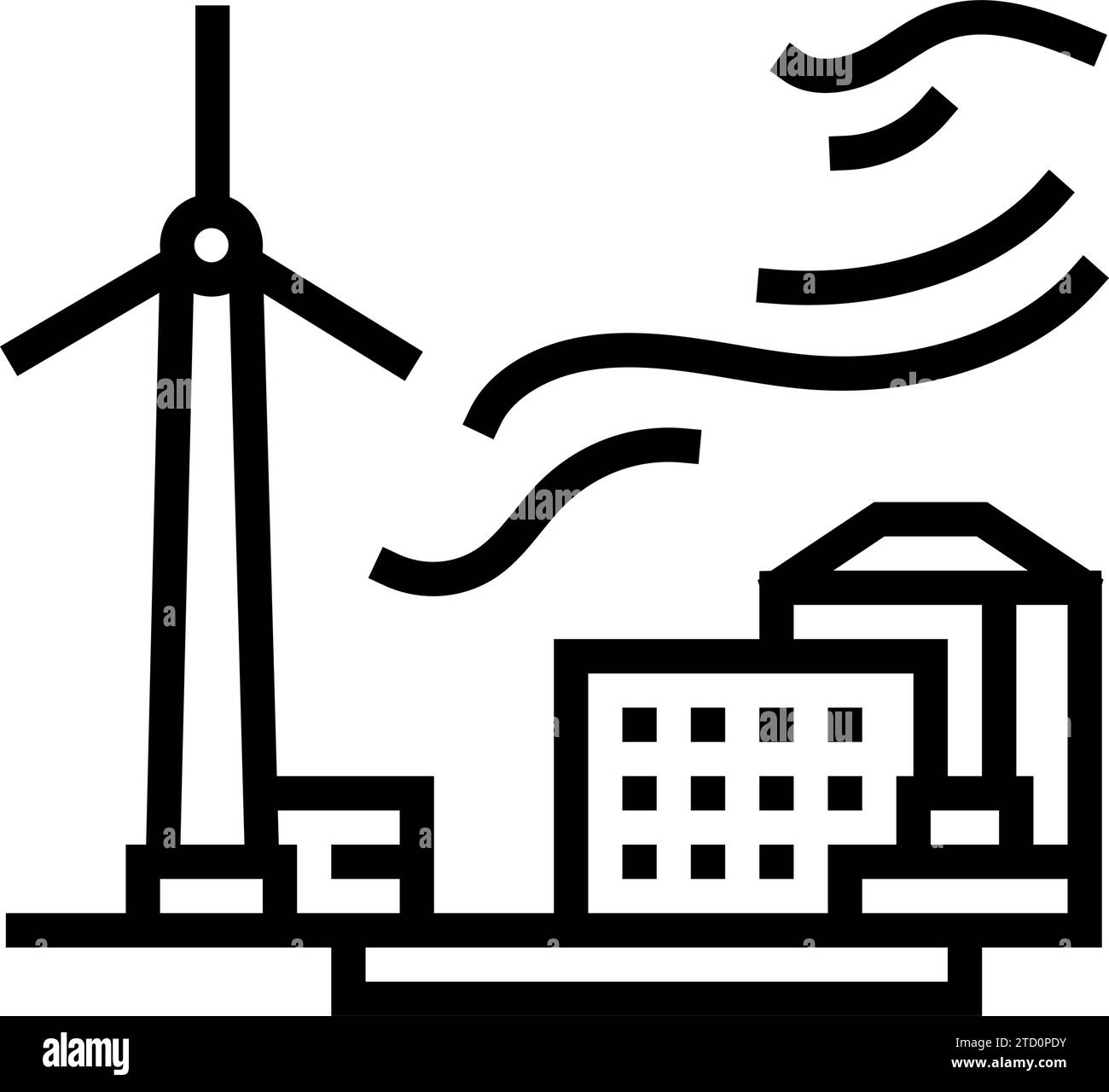 power plant turbine line icon vector illustration Stock Vector Image ...