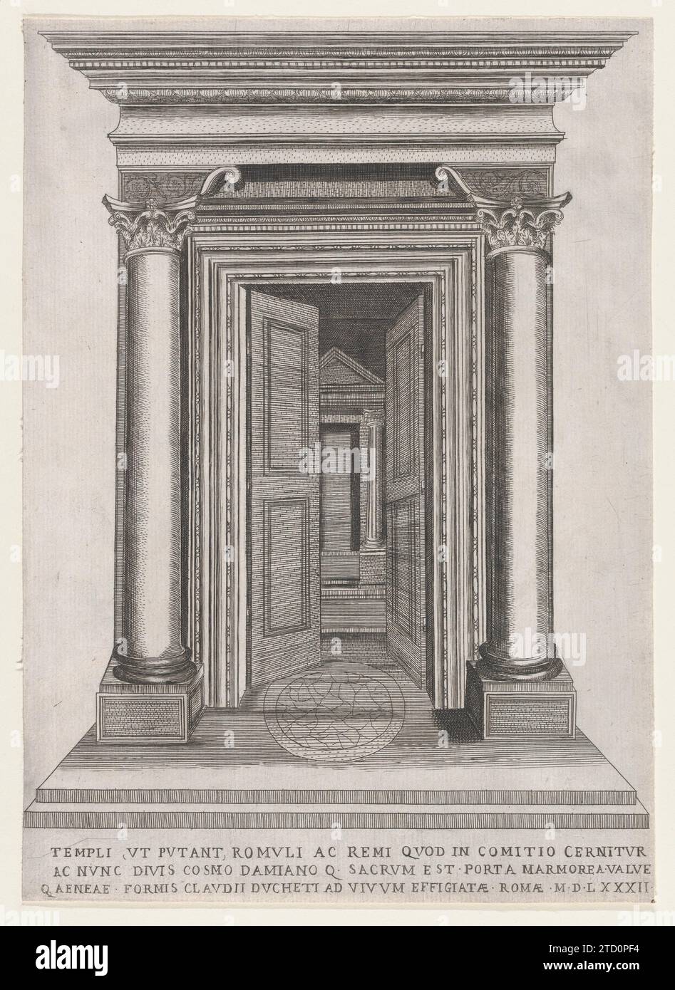 Portal of the Temple of Romulus and Remus, from "Speculum Romanae ...