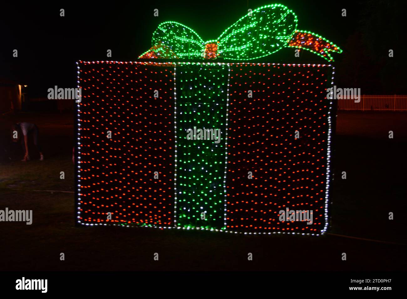 Christmas lights on display during christmas season the themes are very ...