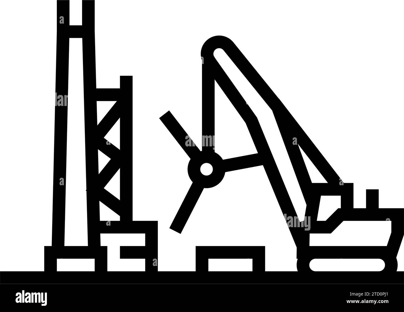 turbine construction wind line icon vector illustration Stock Vector ...