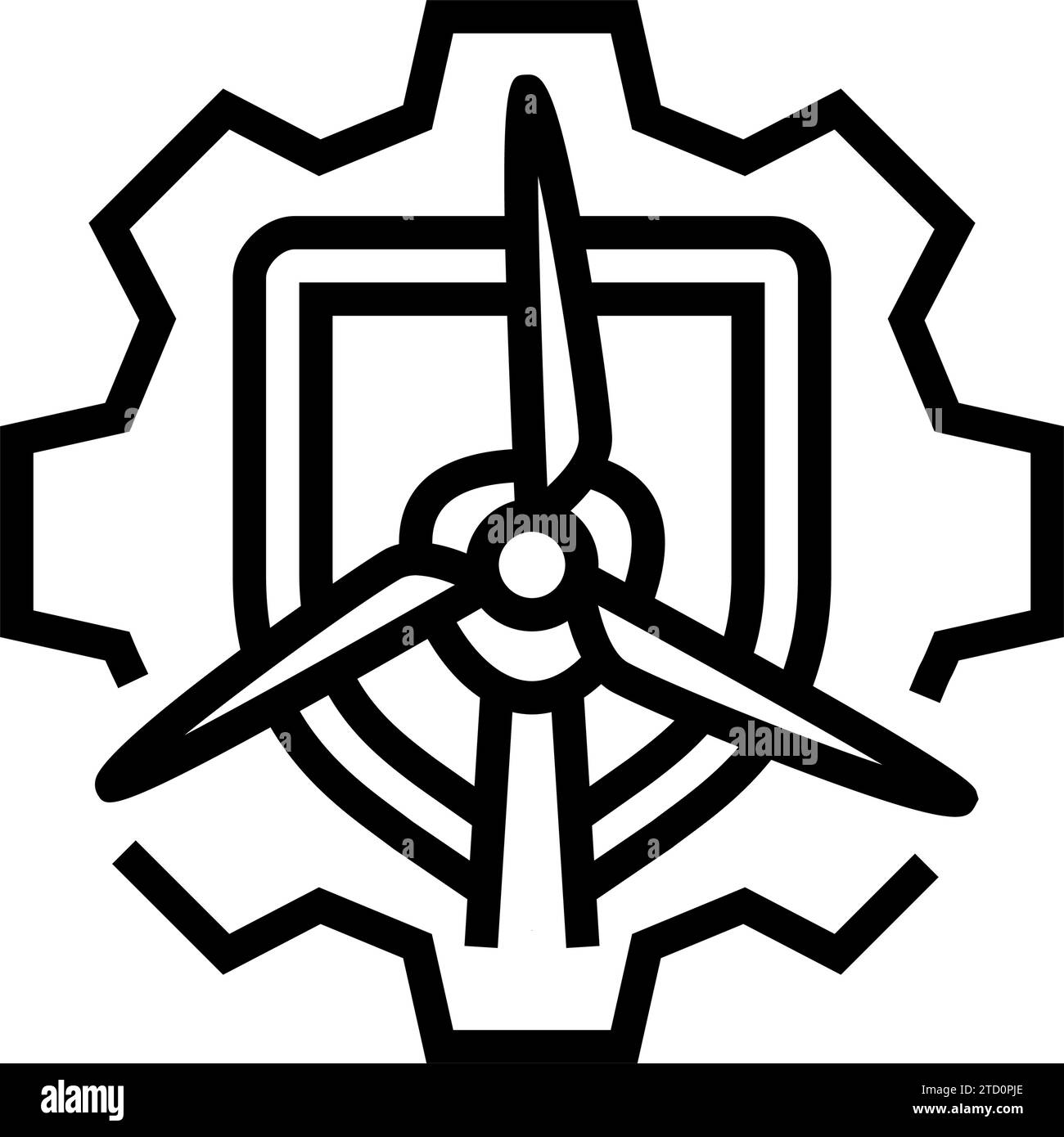 turbine safety wind line icon vector illustration Stock Vector Image ...