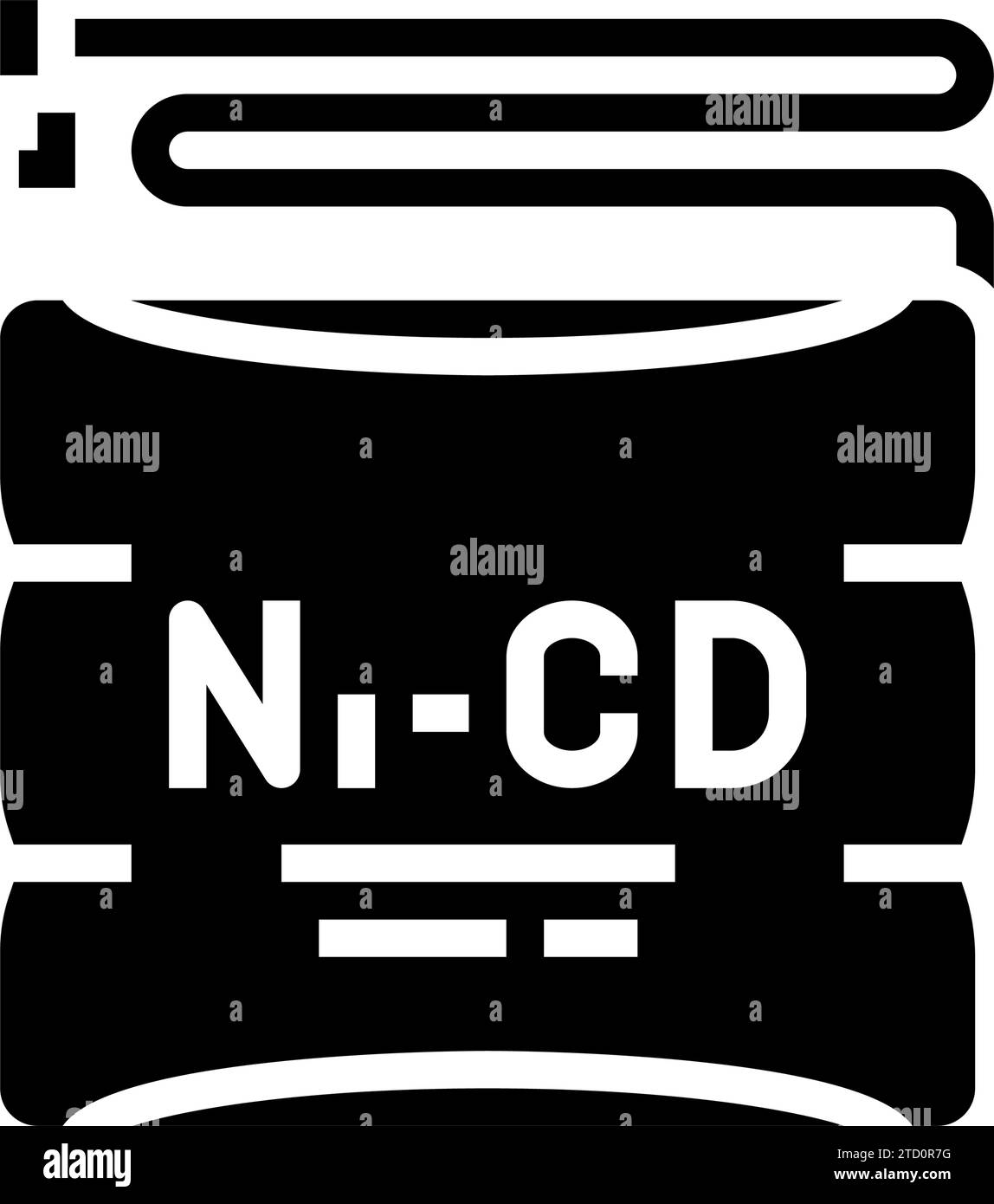 nickel cadmium battery glyph icon vector illustration Stock Vector ...