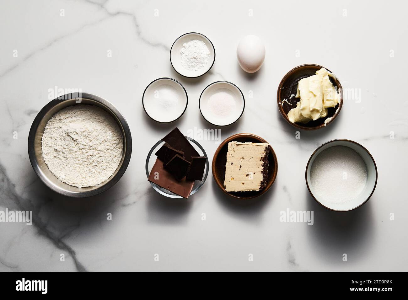 Halva Cookies with chocolate ingredients on white background Stock ...