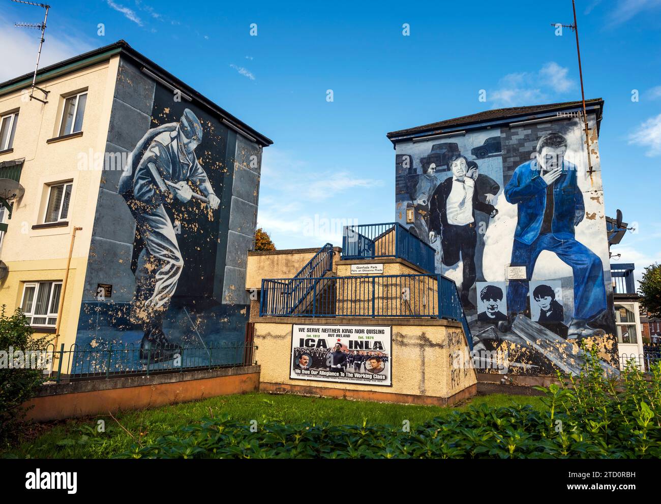 The Runner and Patrick Walsh murals, commemorating Operation Motorman ...