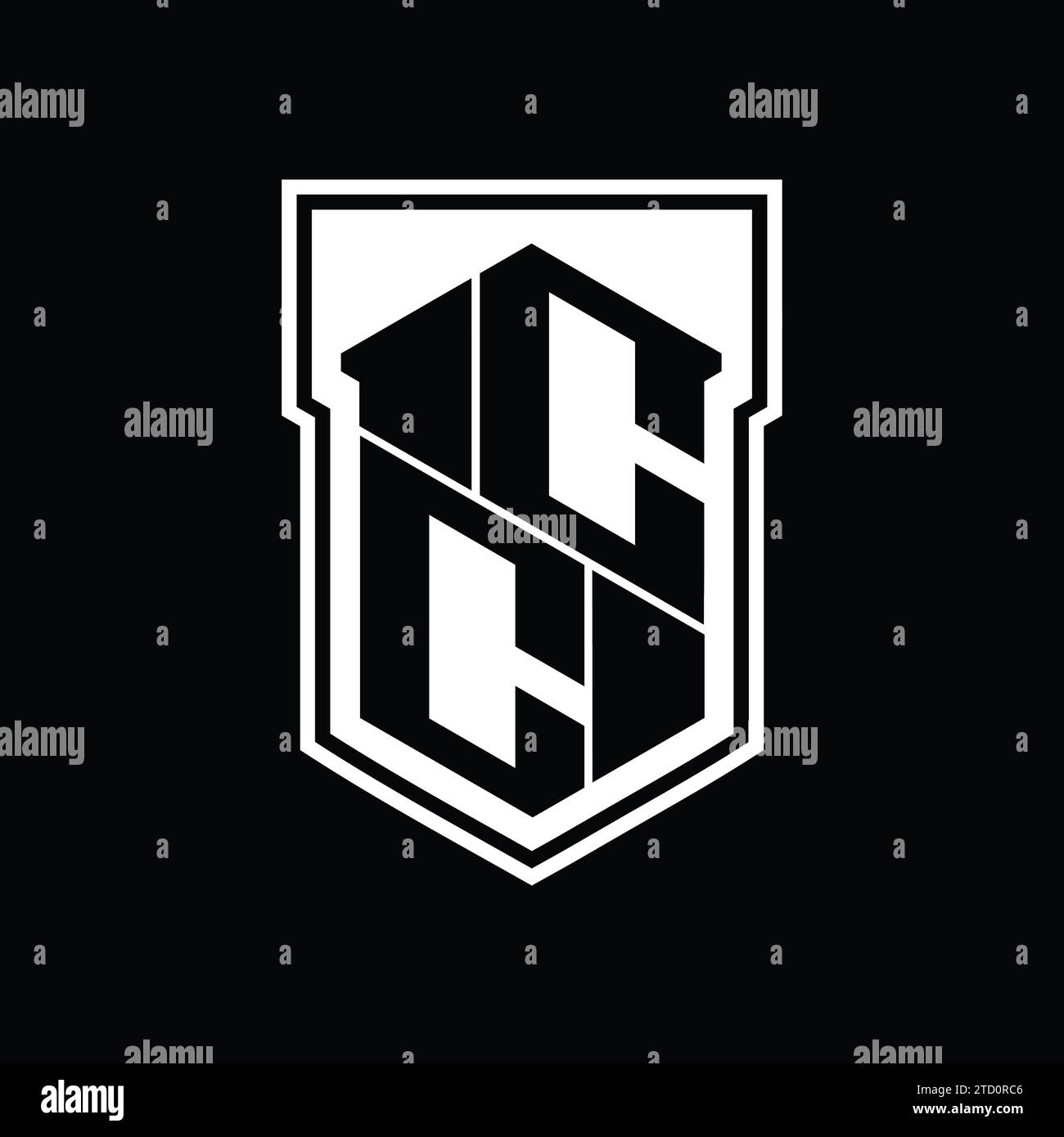 Logo initial letters cc hi-res stock photography and images - Alamy