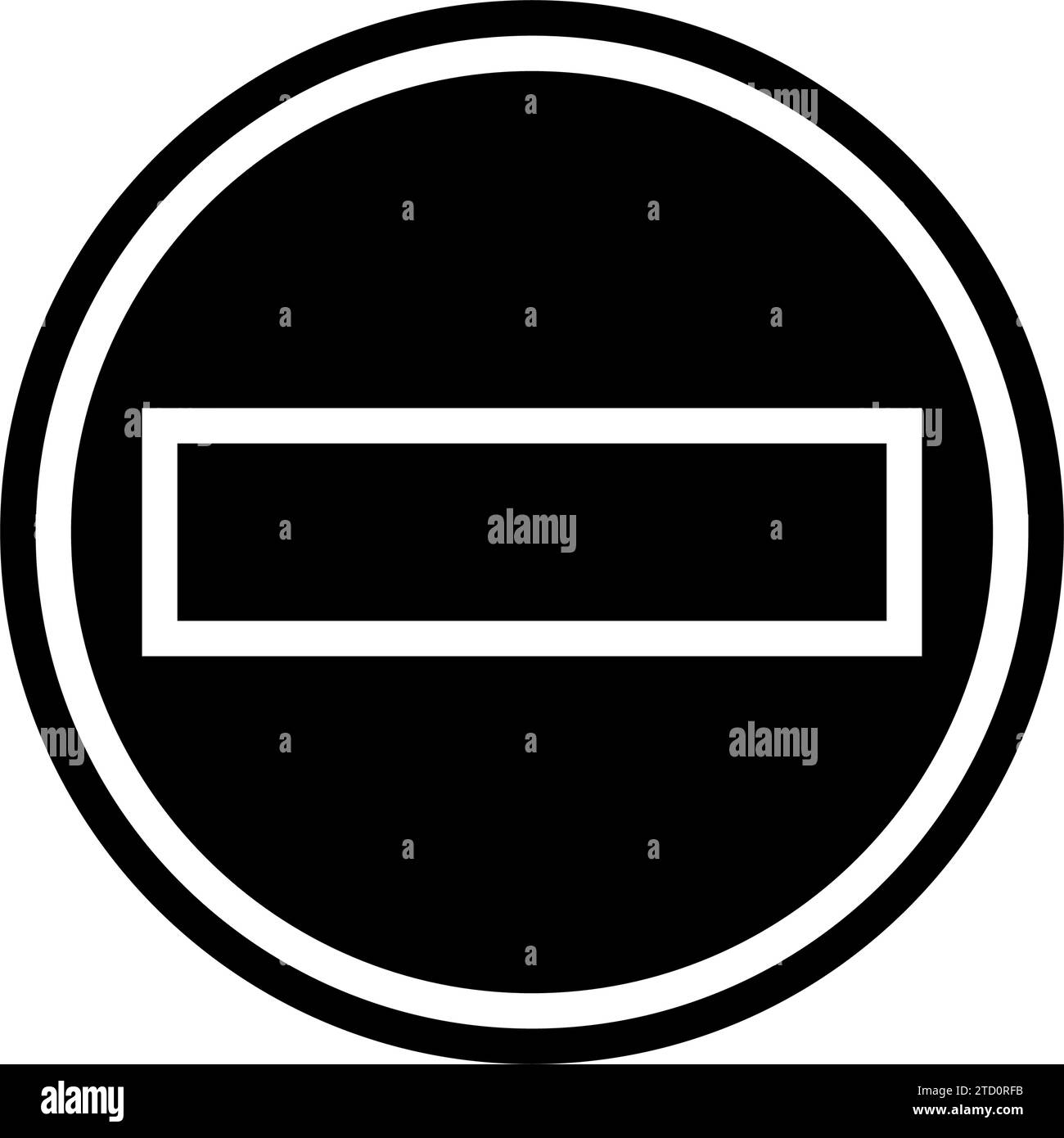 no entry glyph icon vector illustration Stock Vector Image & Art - Alamy