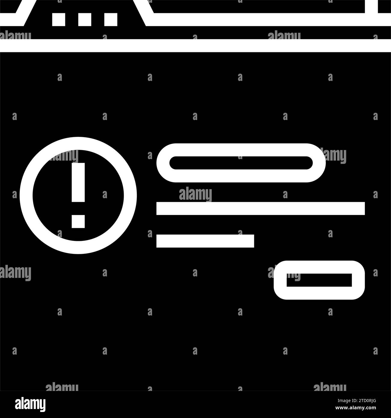 unavaliable link glyph icon vector illustration Stock Vector Image ...