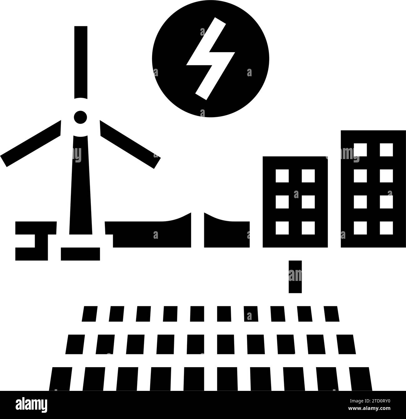 renewable integration energy glyph icon vector illustration Stock ...