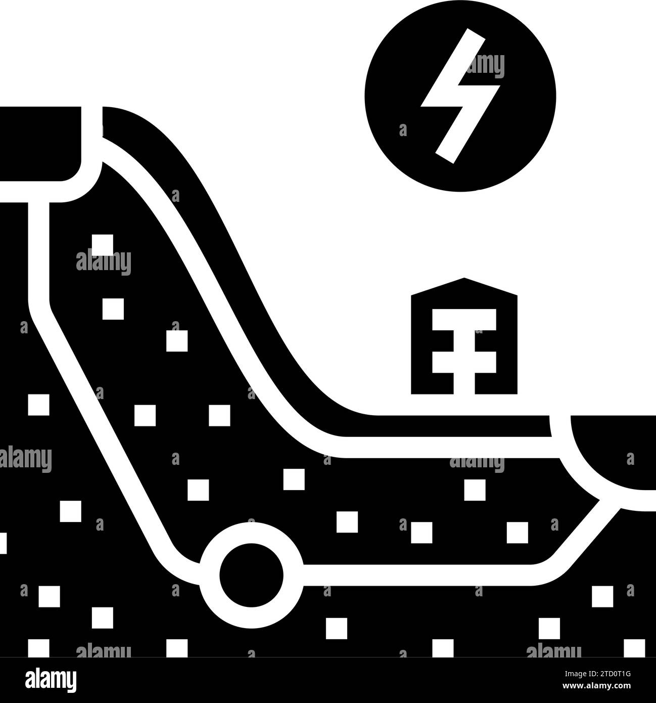 pumped hydro energy glyph icon vector illustration Stock Vector Image ...