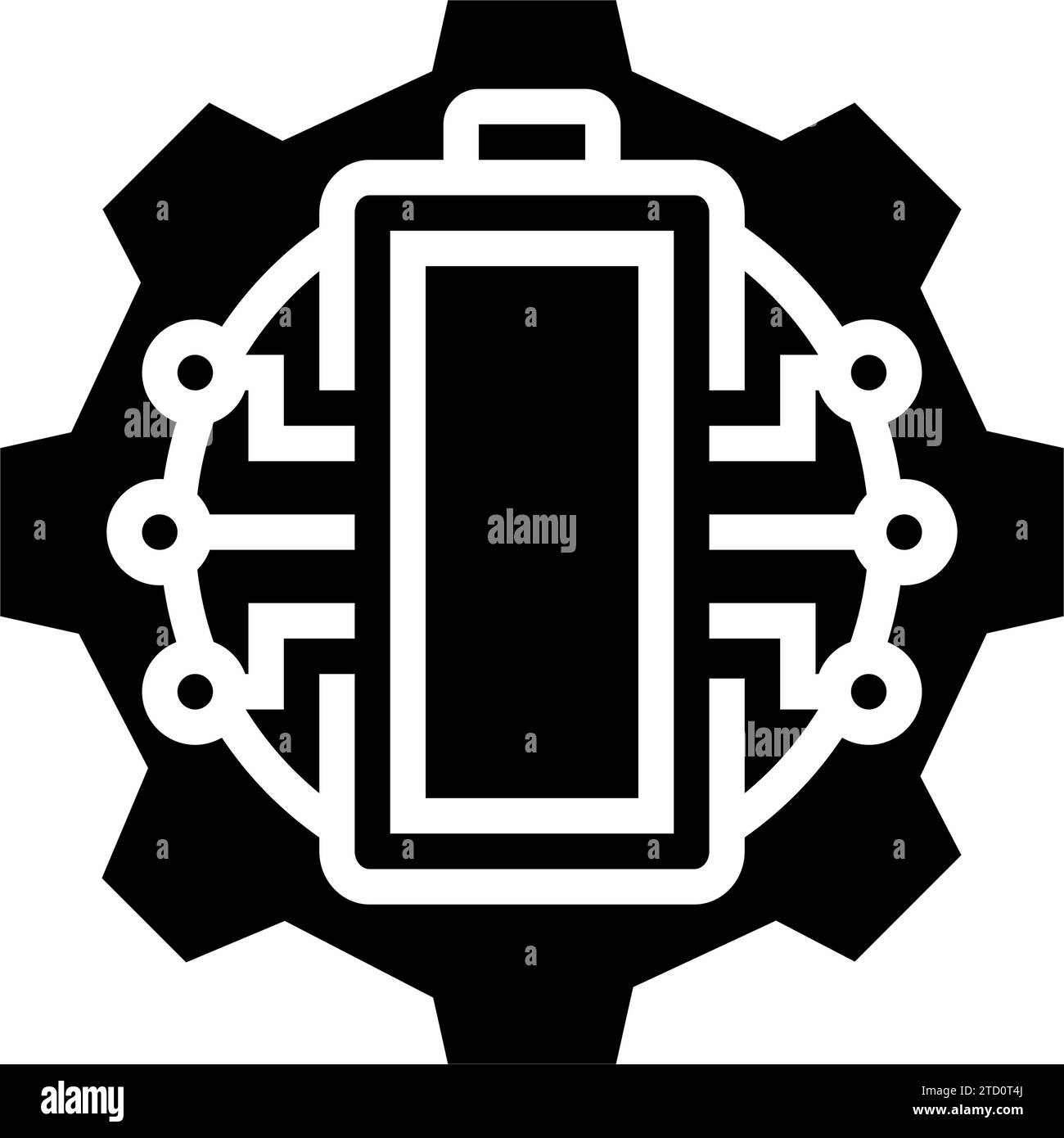 battery management energy glyph icon vector illustration Stock Vector ...