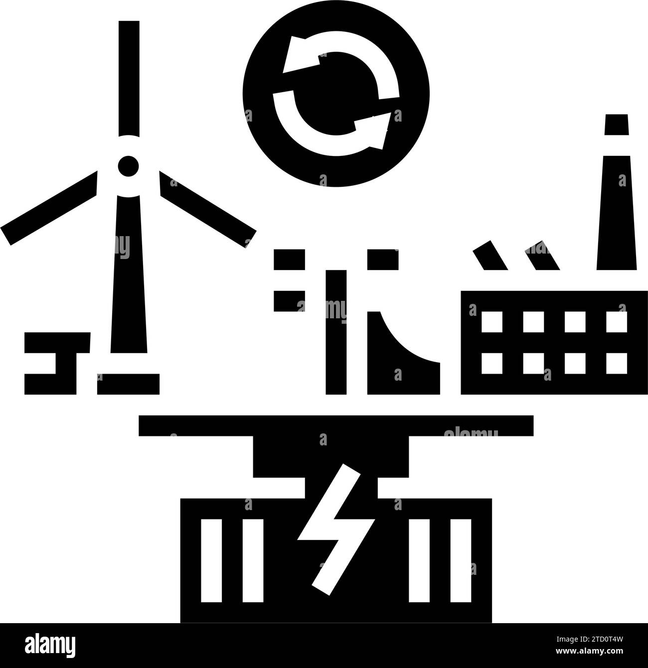 Wind solar hybrid system Stock Vector Images - Alamy