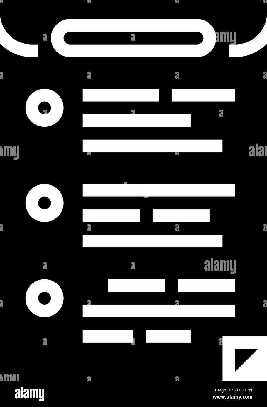 bullet points list glyph icon vector illustration Stock Vector Image ...