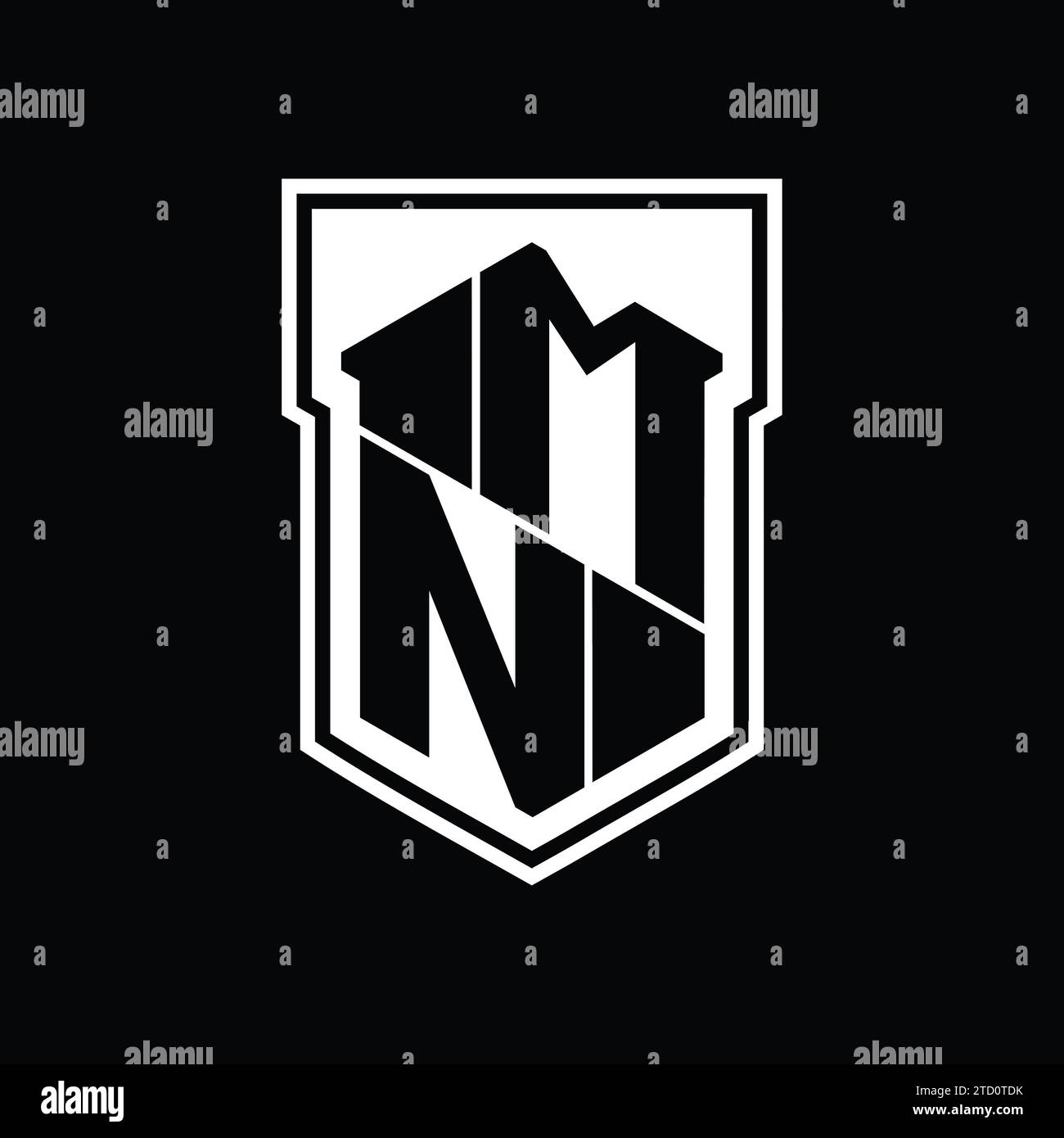Mn letter logo hi-res stock photography and images - Alamy