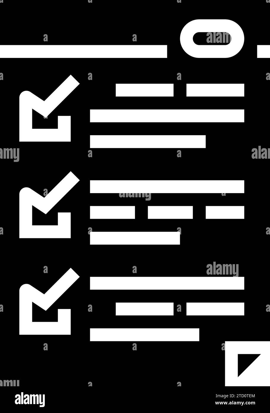 checklist list glyph icon vector illustration Stock Vector Image & Art ...