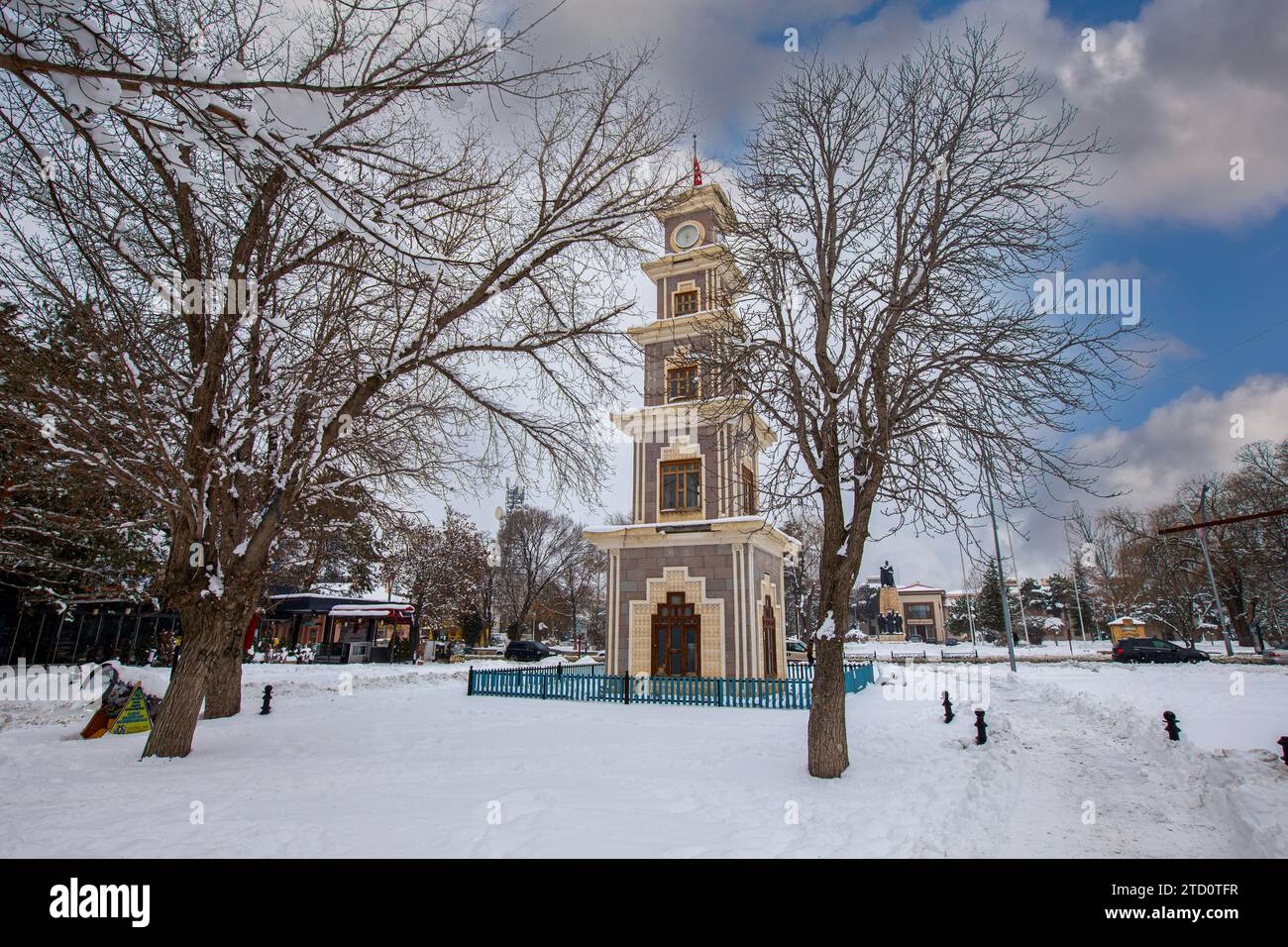Erzincan, Turkey, January 26, 2022: Erzincan clock tower Stock Photo ...
