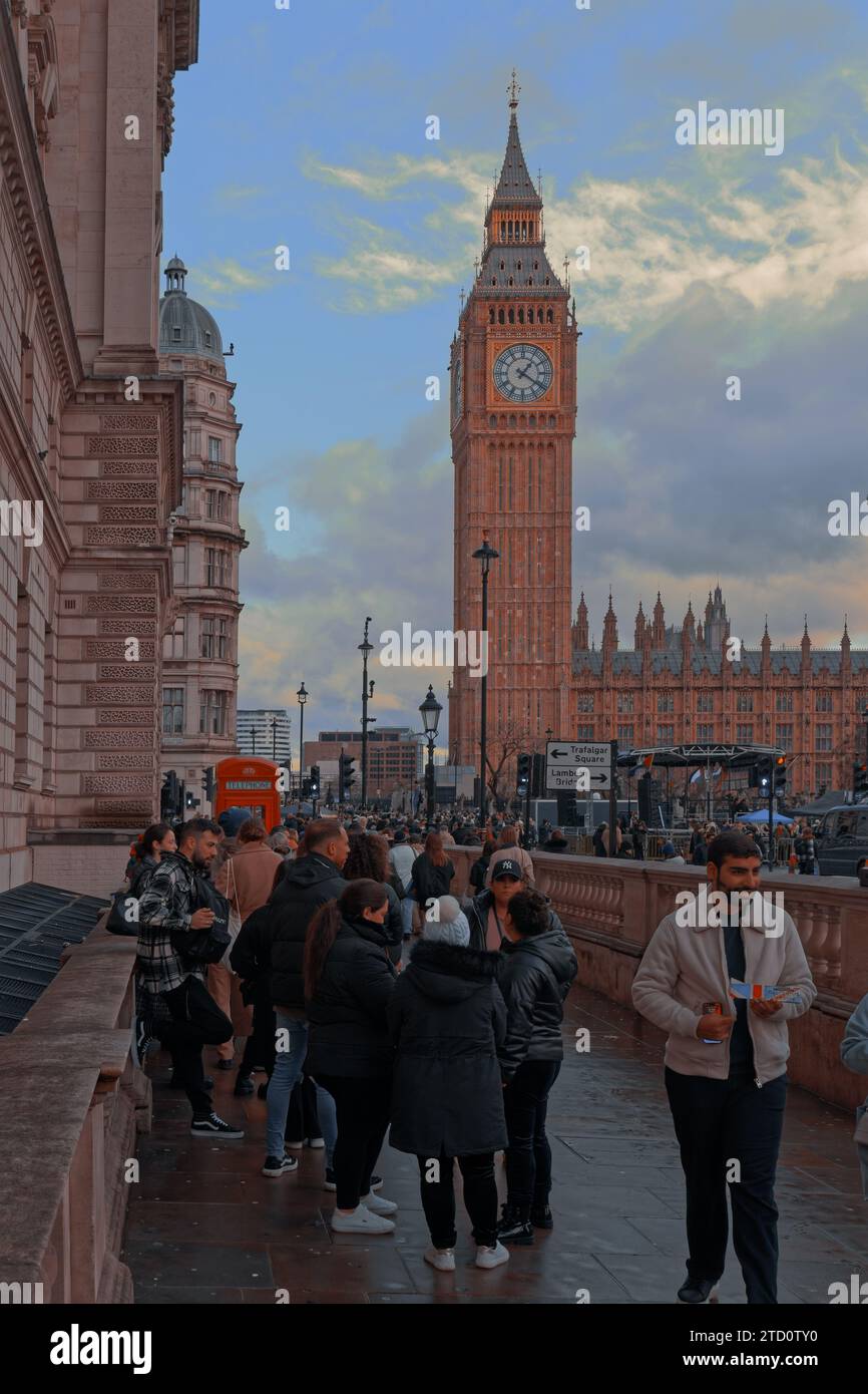Winter sun in London Stock Photo - Alamy