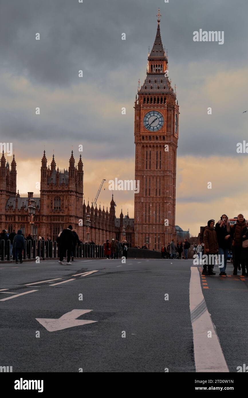 Winter sun in London Stock Photo - Alamy