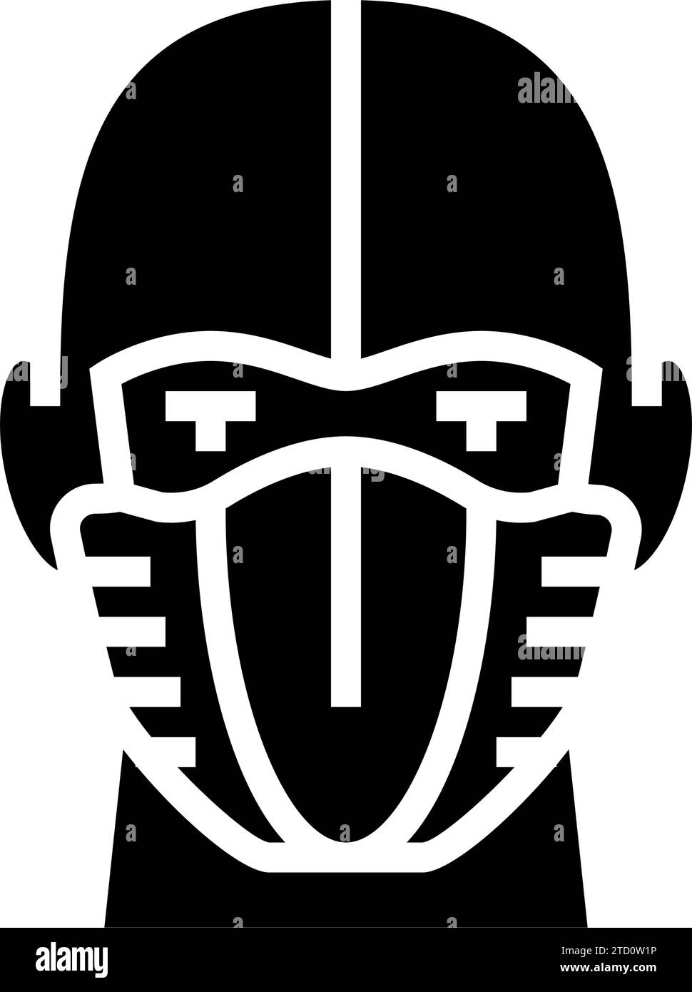 ninja mask face glyph icon vector illustration Stock Vector Image & Art ...