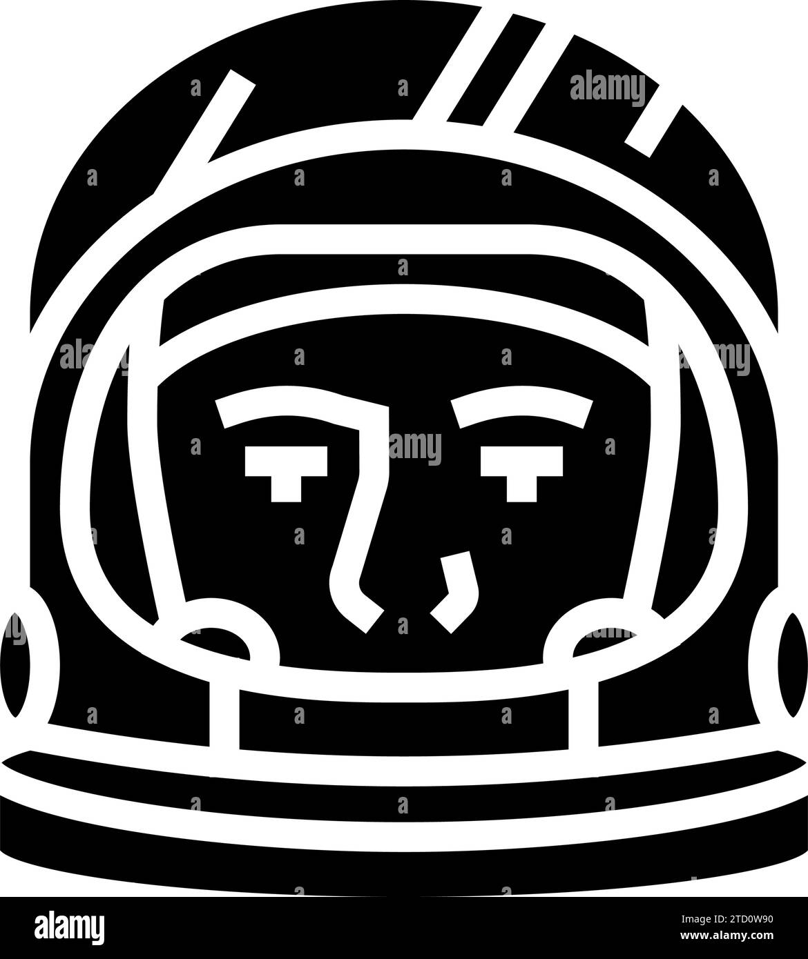 astronaut mask face glyph icon vector illustration Stock Vector Image ...