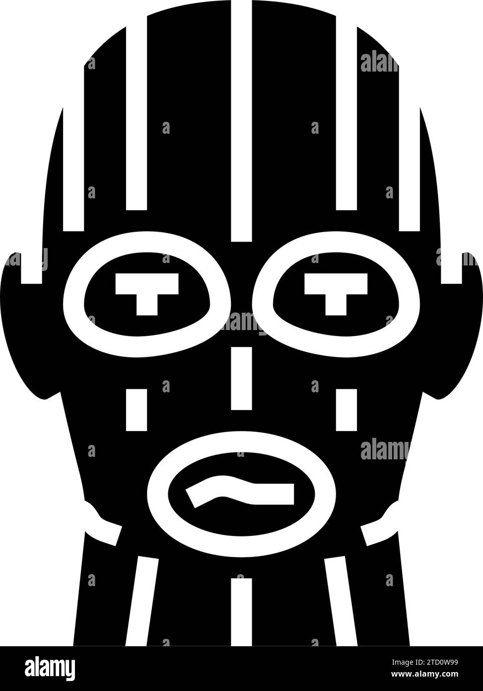 thief mask face glyph icon vector illustration Stock Vector Image & Art ...
