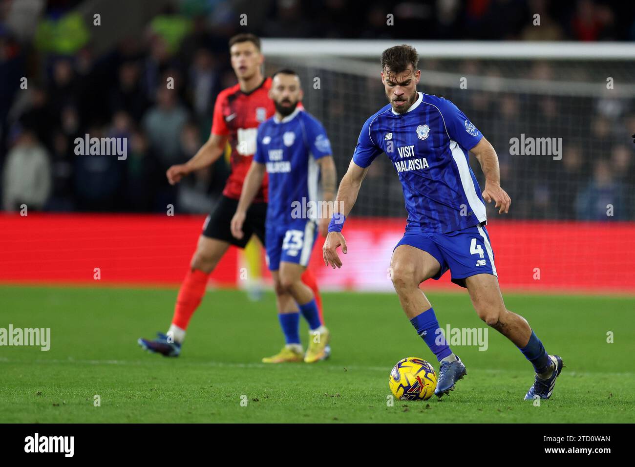 Dimitris Goutas of Cardiff City (4) in action. EFL Skybet championship ...