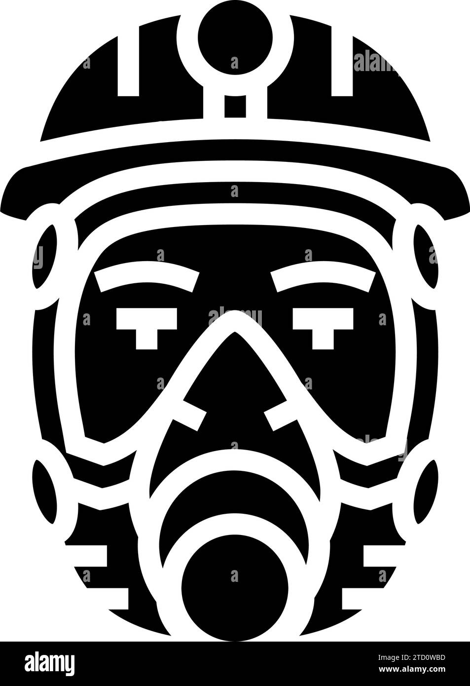 mining mask face glyph icon vector illustration Stock Vector Image ...