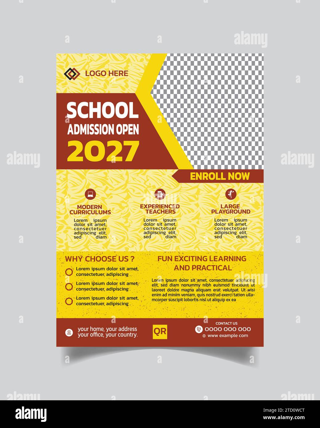 Unique Kids Learning Flyer and School Admission Advertisement Leaflet ...