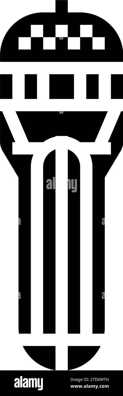 steam generation nuclear energy glyph icon vector illustration Stock ...