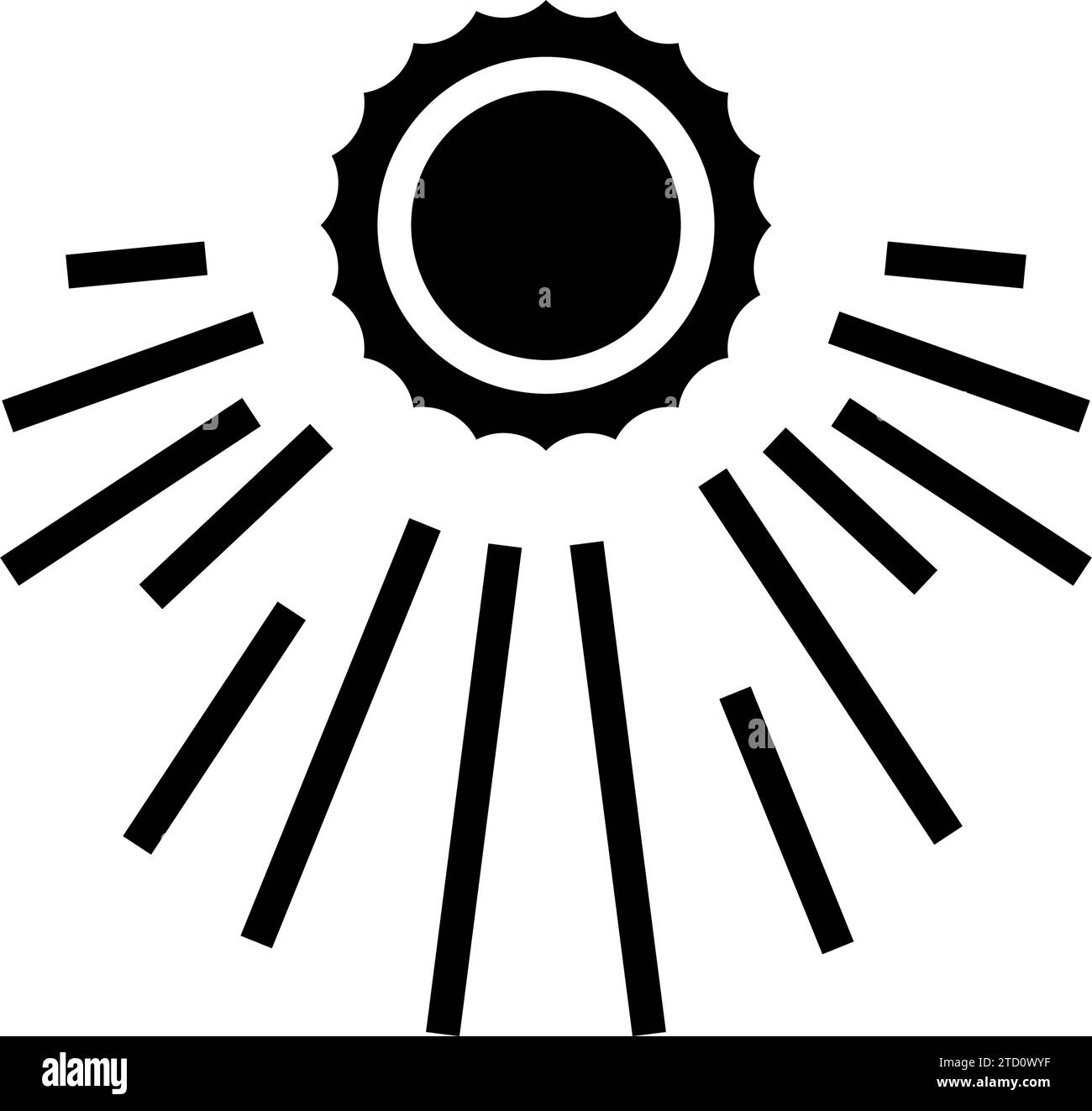 sun rays solar panel glyph icon vector illustration Stock Vector Image ...