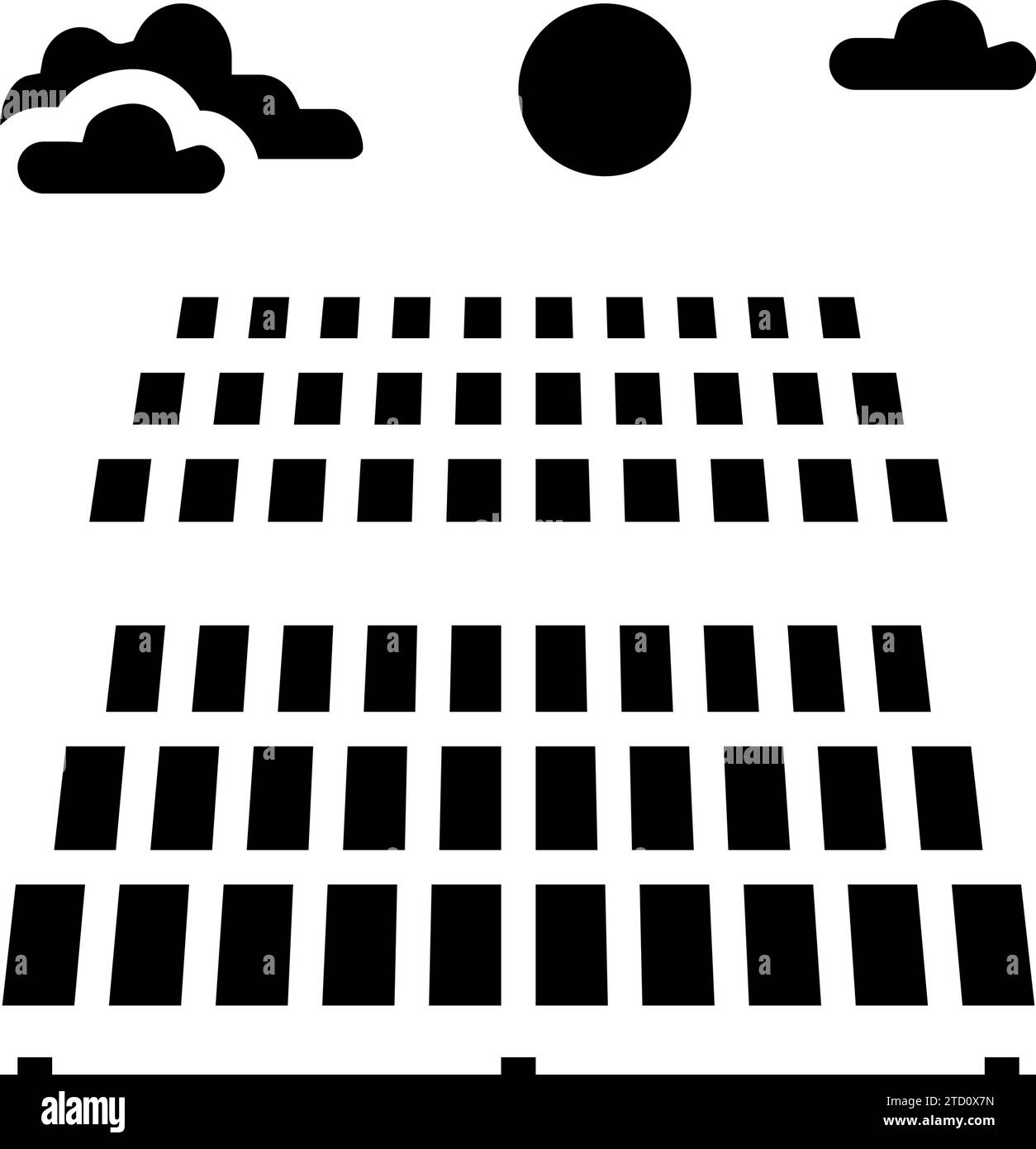 farm solar panel glyph icon vector illustration Stock Vector Image ...