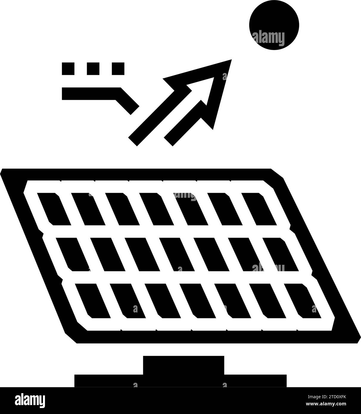 tracking system solar panel glyph icon vector illustration Stock Vector ...