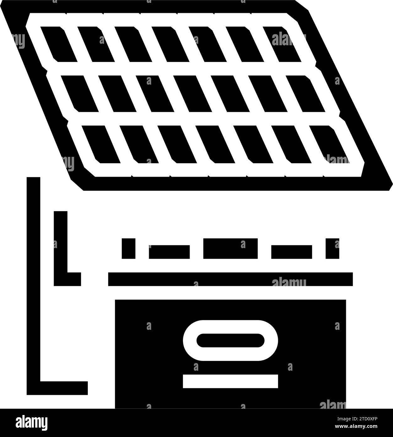 battery solar panel glyph icon vector illustration Stock Vector Image ...