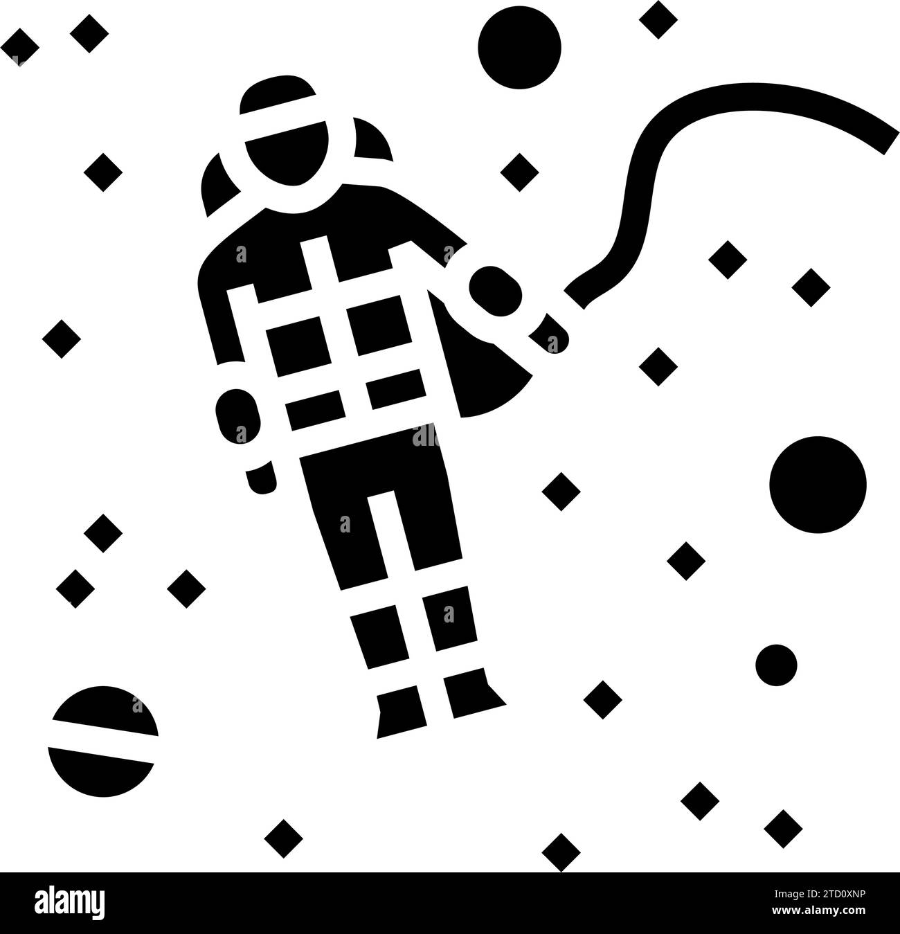 spacewalk space exploration glyph icon vector illustration Stock Vector ...
