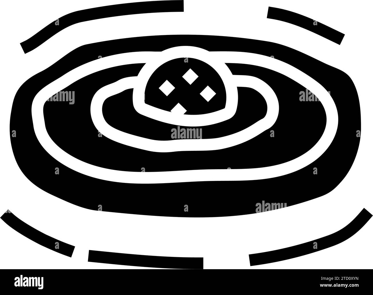 gravity waves space exploration glyph icon vector illustration Stock ...