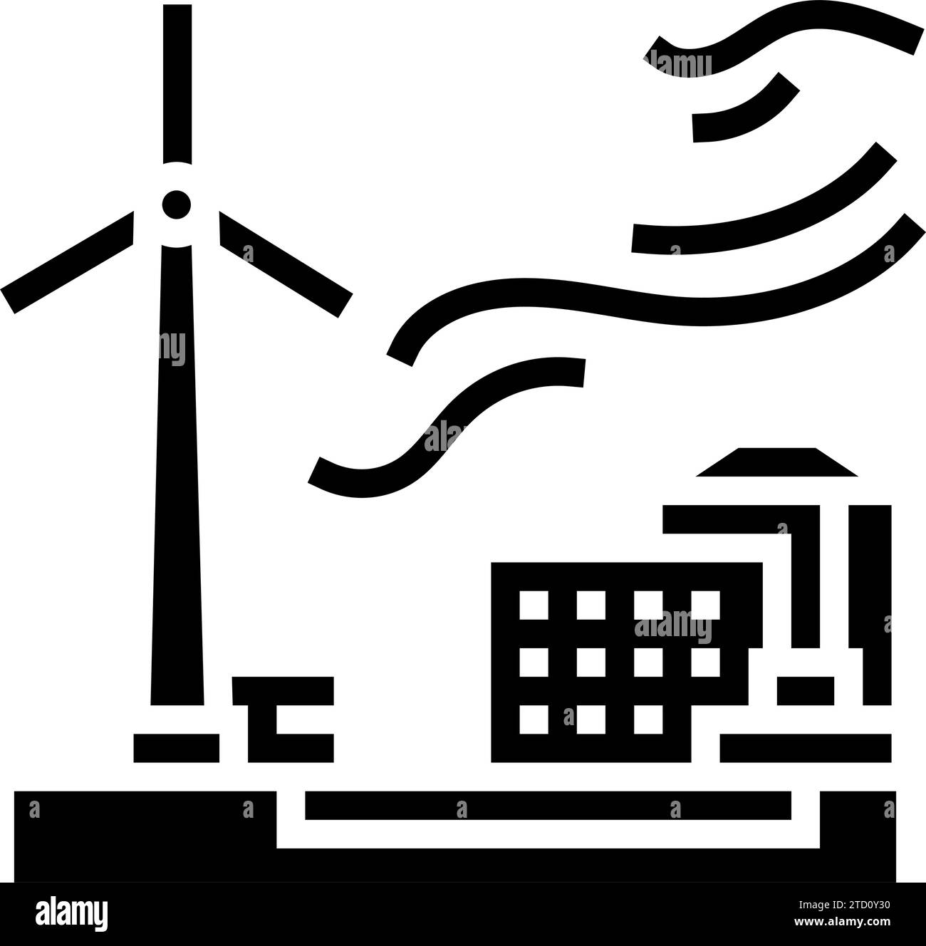 power plant turbine glyph icon vector illustration Stock Vector Image ...