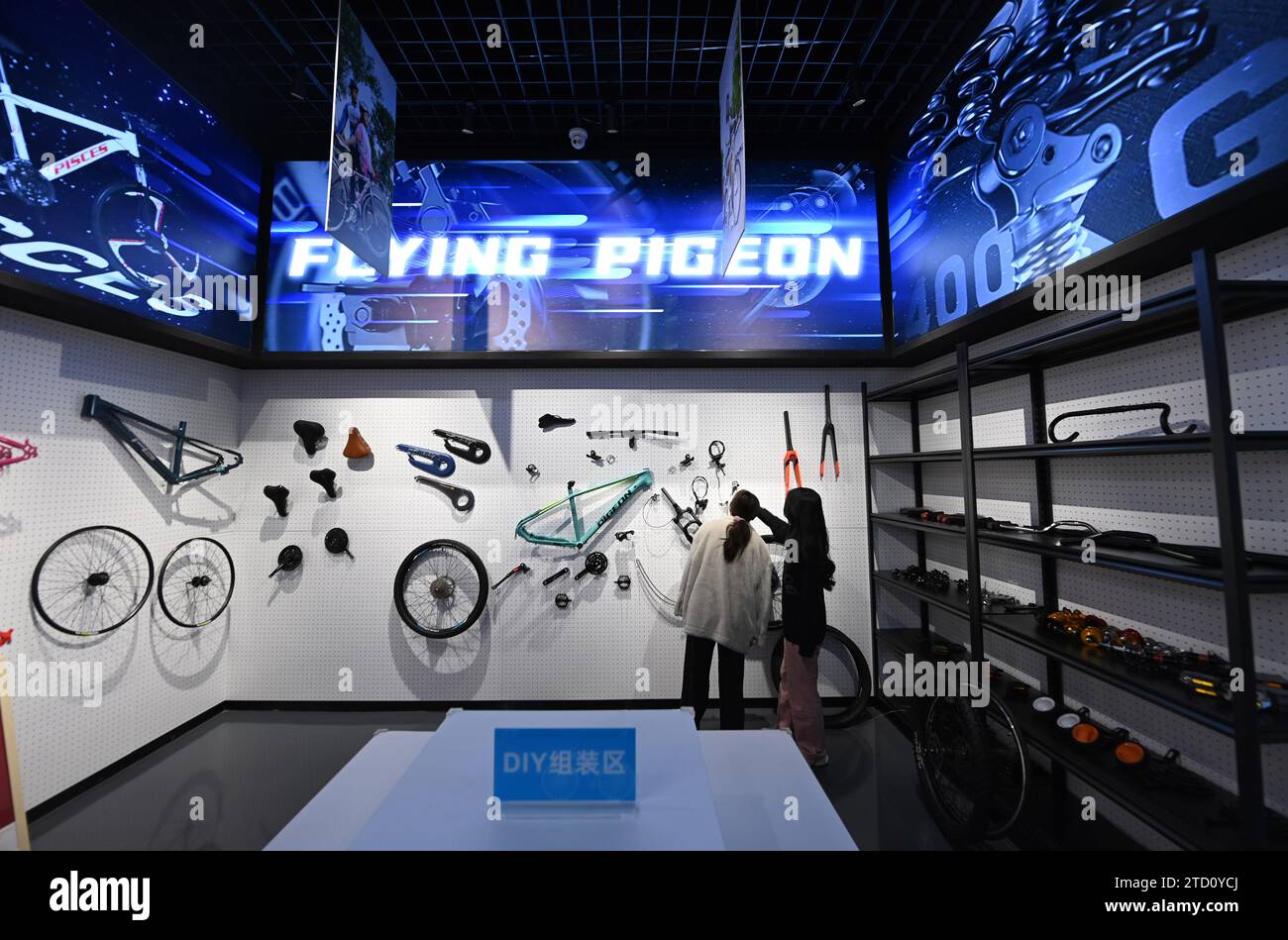 (231215) -- TIANJIN, Dec. 15, 2023 (Xinhua) -- People visit the DIY ...