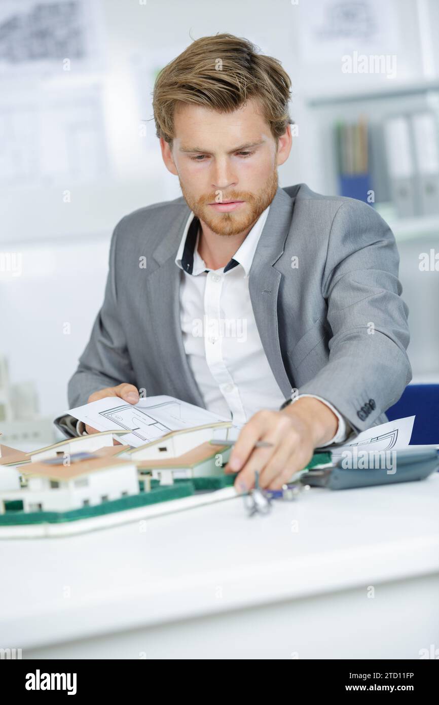 design studio architect creative occupation blueprint concept Stock ...