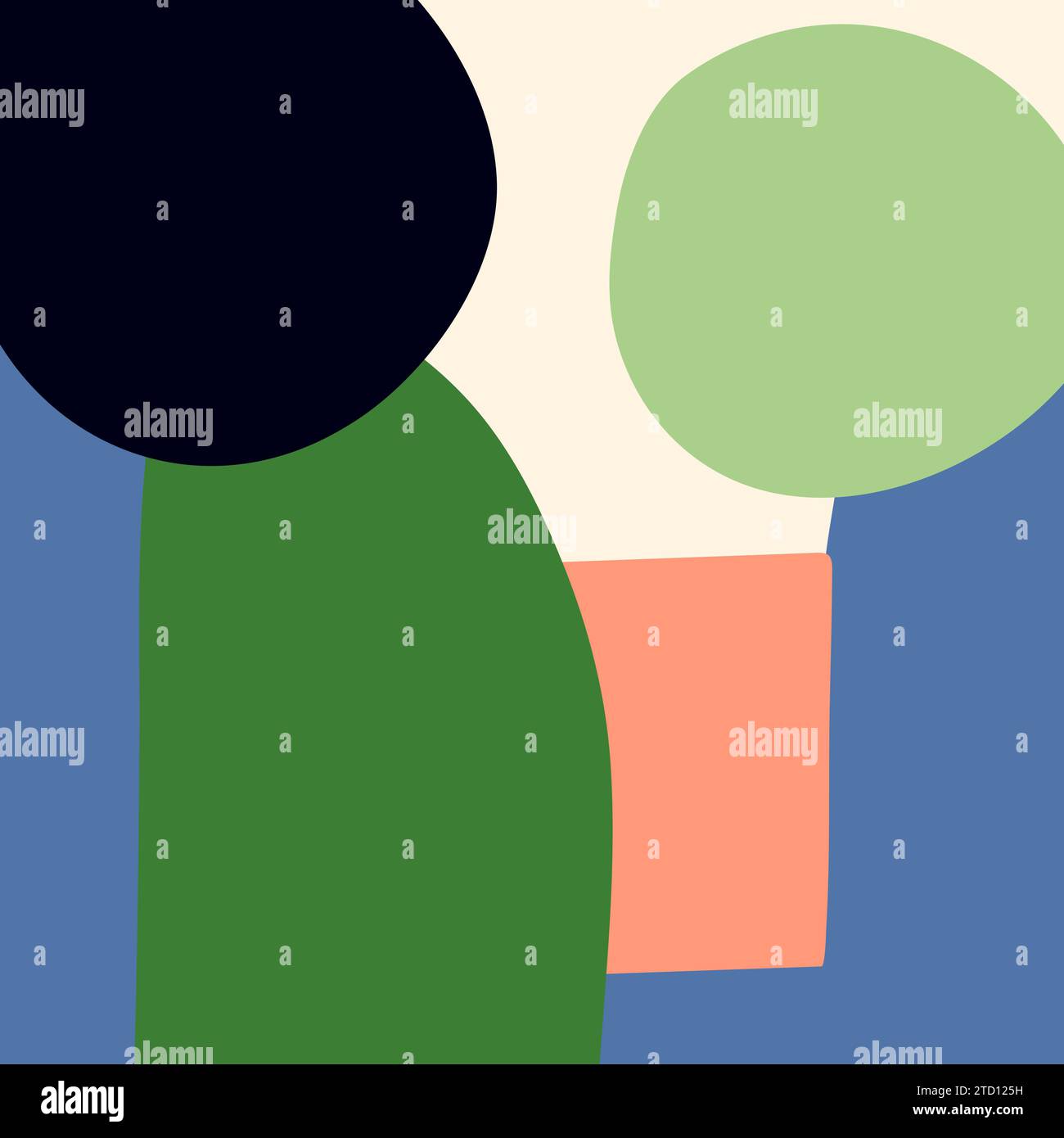 Simple abstract geometric background with hand drawn shapes. Minimal ...